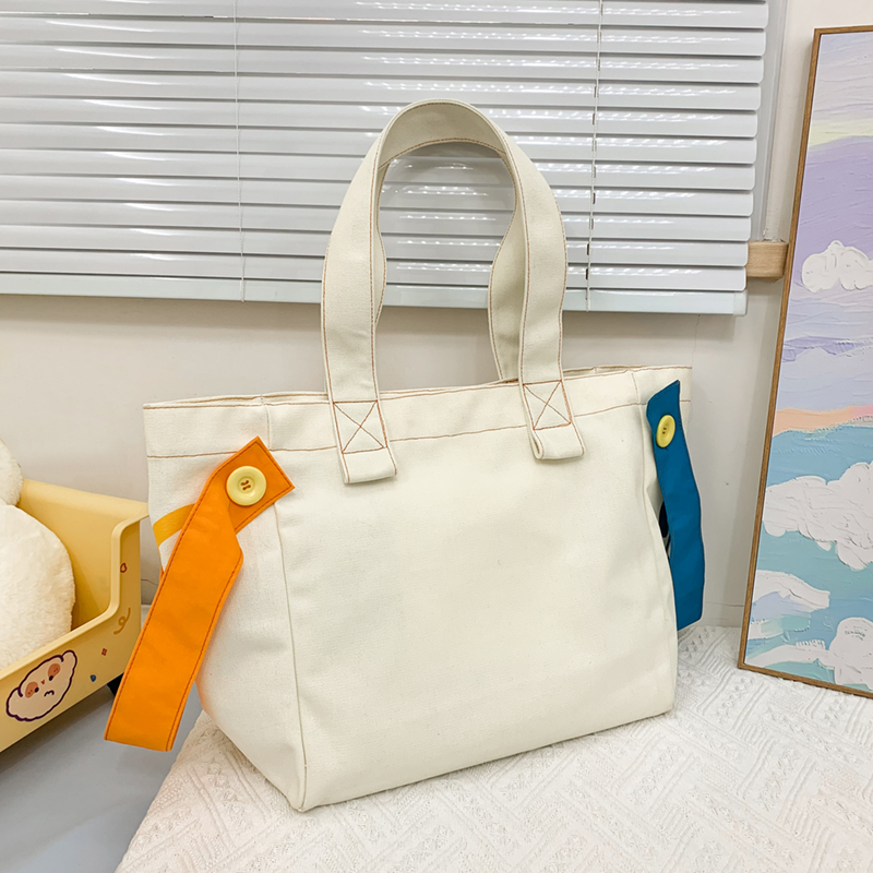 Tote Bag Prettyzys 2023 Korean Large capacity Canvas For Women | Shopee ...