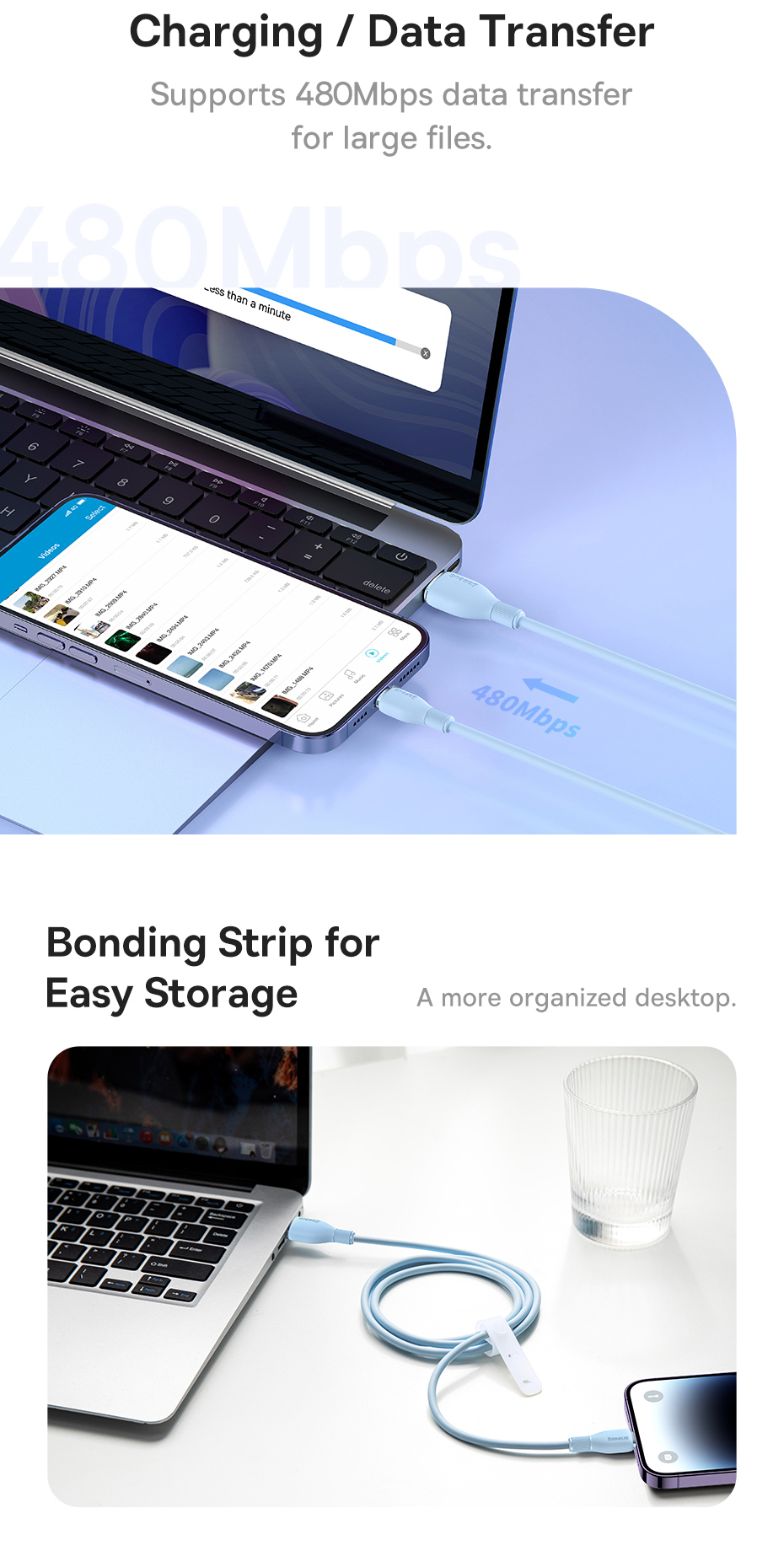 Baseus Pudding Series 2.4A สายชาร์จเร็ว USB | Shopee Thailand