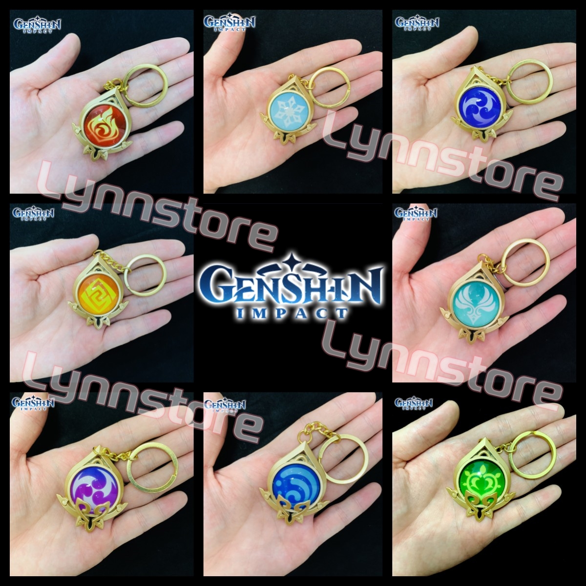 Genshin Impact Sumeru Mondstadt Liyue Inazuma Snezhnaya Vision พวงกุญแจ ...