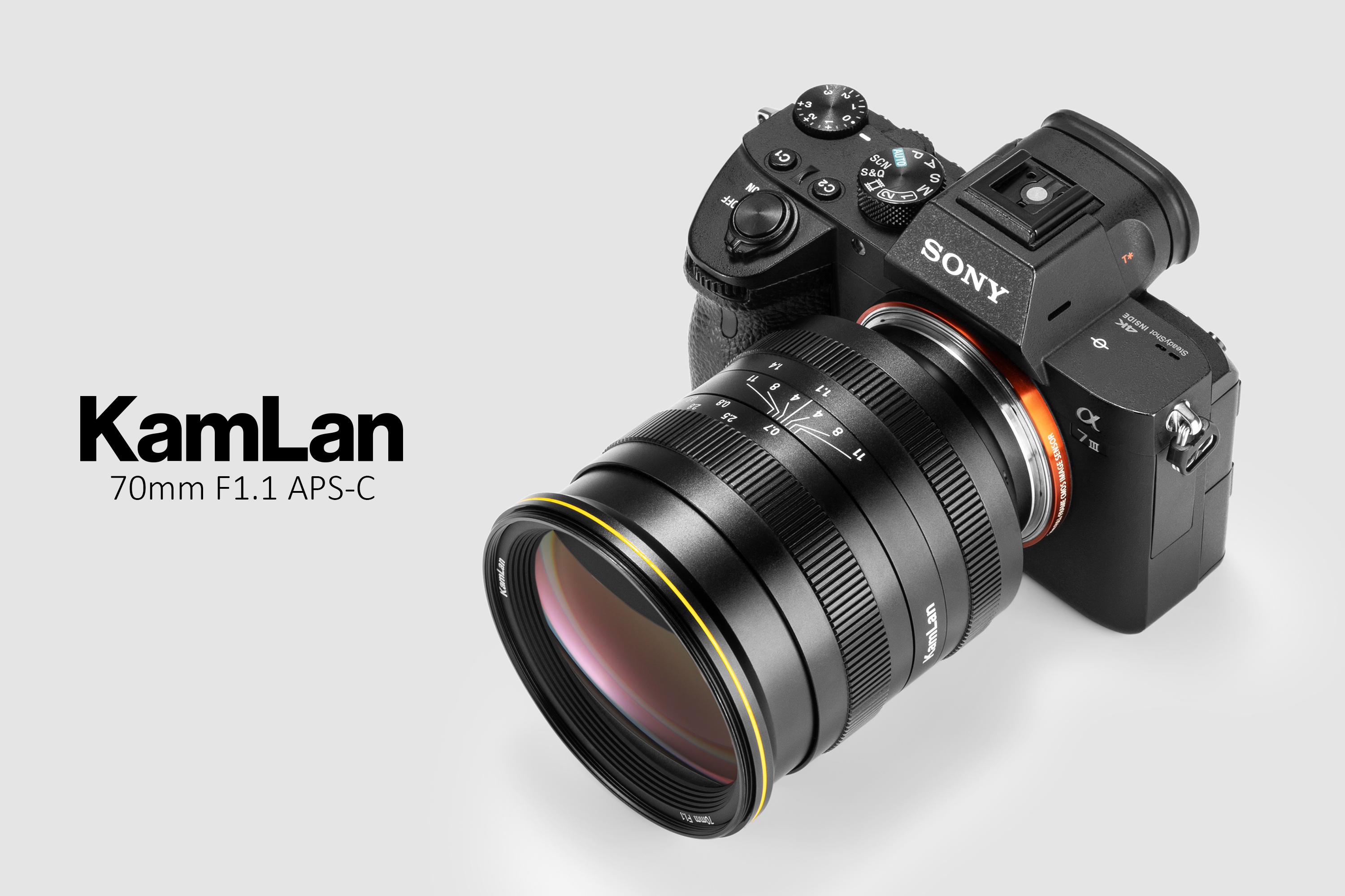 【ใหม่】Kamlan เลนส์โฟกัสแมนนวล รูรับแสงขนาดใหญ่ 70 มม. f1.1 APS-C สําหรับกล้องมิเรอร์เลส Canon ...