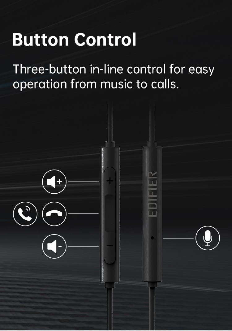 EDIFIER P205 in-ear Earphone Build-in Mic Bass พร้อมไมโครโฟนและระบบ ...