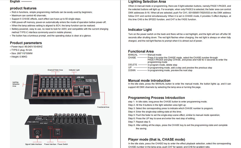 ปุ่มกดไฟ Led MA DMX 512 ขนาดเล็ก แบบพกพา ควบคุมแบตเตอรี่ สําหรับเวที ...