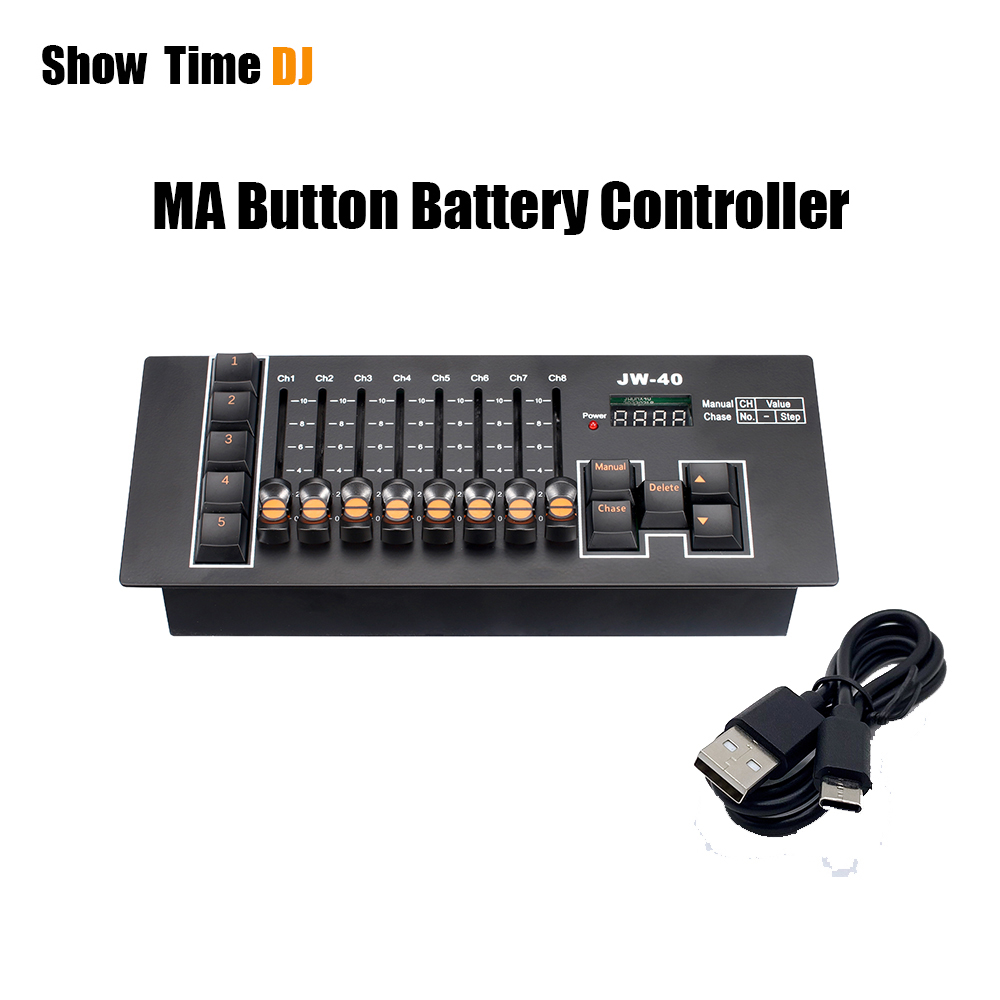ปุ่มกดไฟ Led MA DMX 512 ขนาดเล็ก แบบพกพา ควบคุมแบตเตอรี่ สําหรับเวที ...