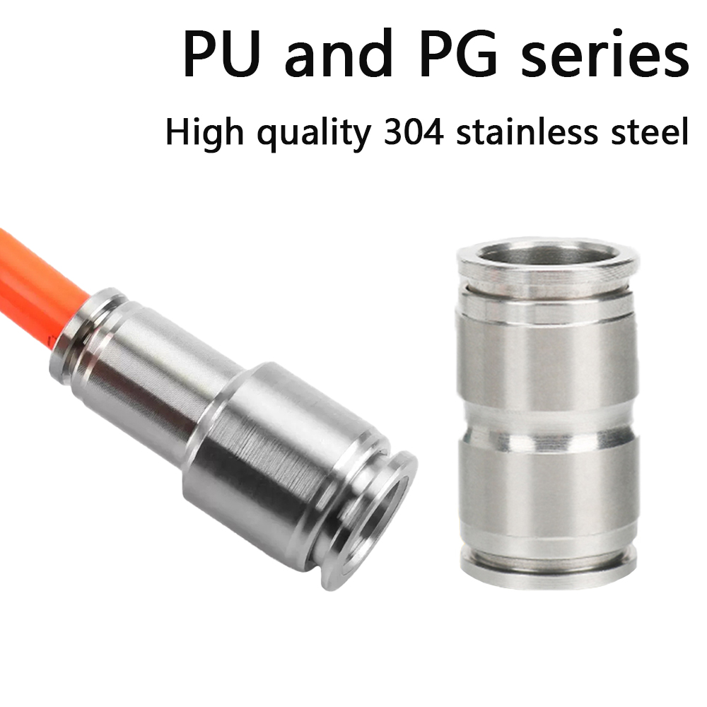 อุปกรณ์เชื่อมต่อท่ออากาศนิวเมติก สเตนเลส 304 PU PG 8 10 12 14 16 มม. 1 ชิ้น | Shopee Thailand