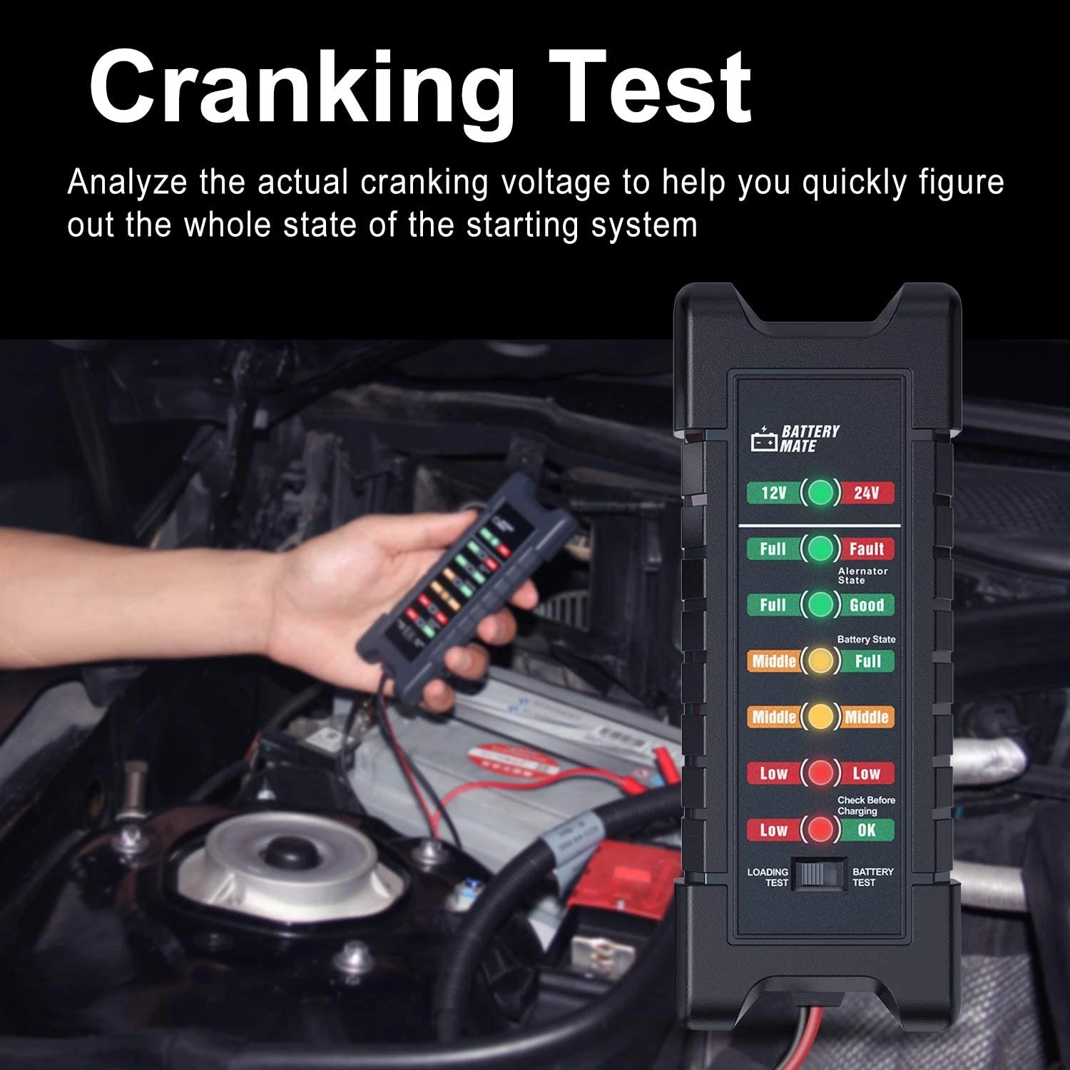 ANCEL BM310 & BM410 12V/24V Car Battery Tester Digital Car Battery ...