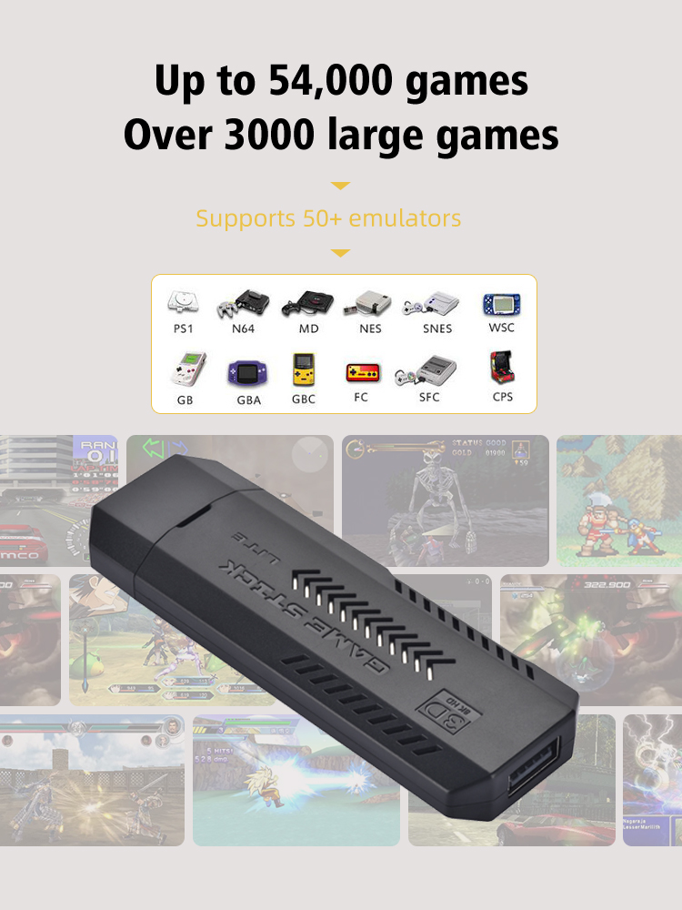 เกมคอนโซลวิดีโอเกม TV HD 4K 256GB 50000 แบบพกพา 50 Emulators สําหรับ NDS PSP PS1 N64 | Shopee ...