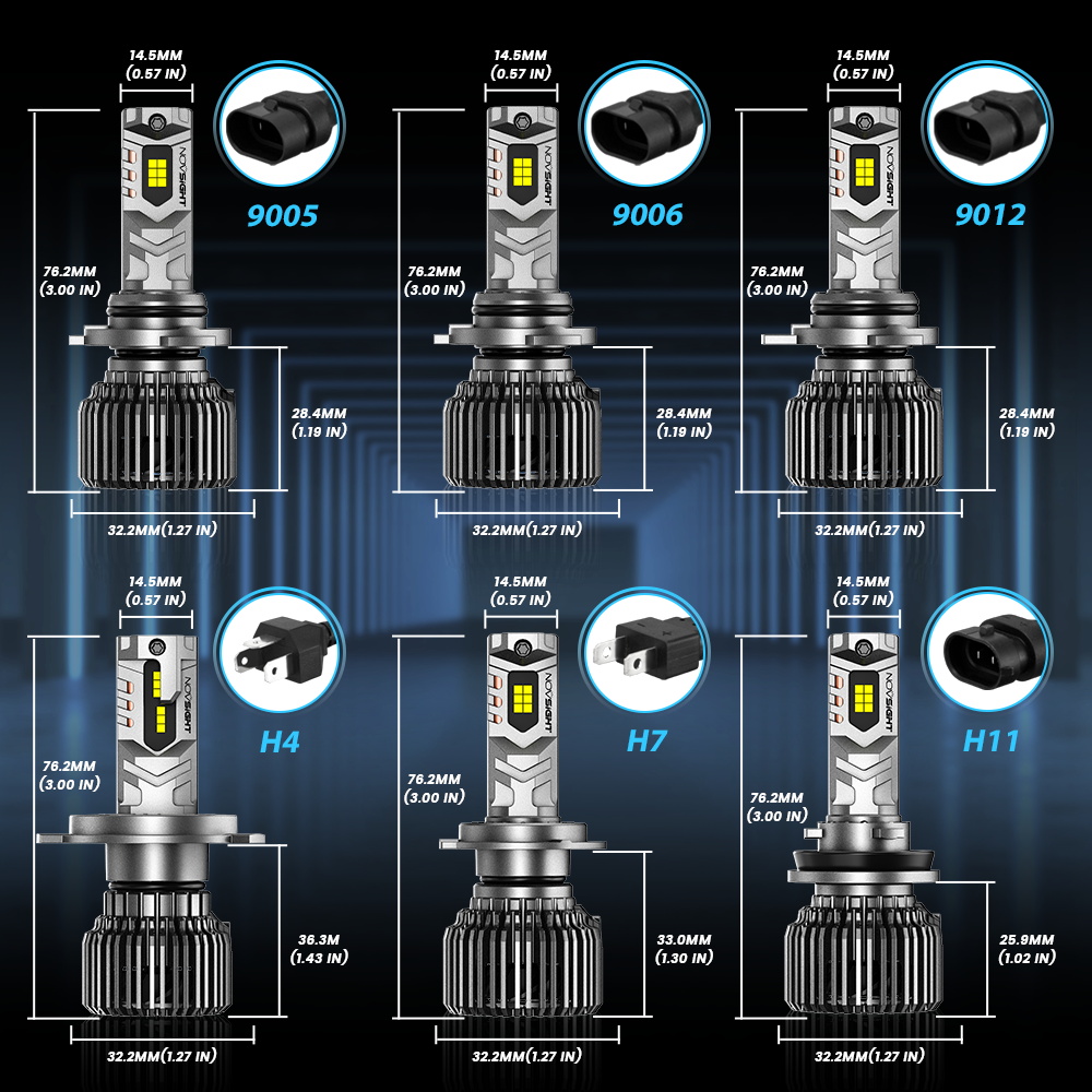Novsight ใหม่ล่าสุด N75 หลอดไฟหน้ารถ LED 9005 9006 9012 H4 H7 H11 ไฟ ...