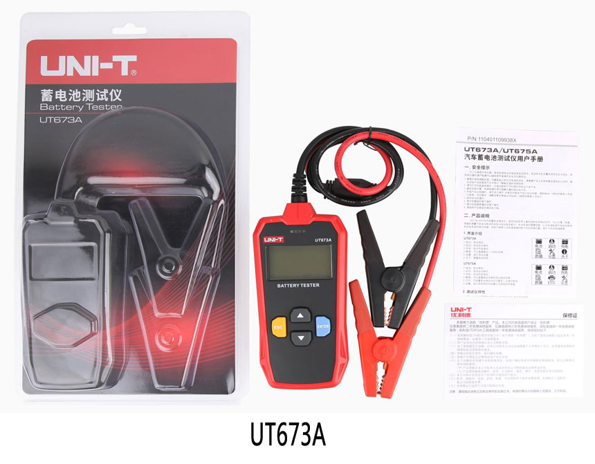 UNI-T UT673A Battery Tester UT675A เครื่องทดสอบแบตเตอรี่ CCA 12/24V AGM ...