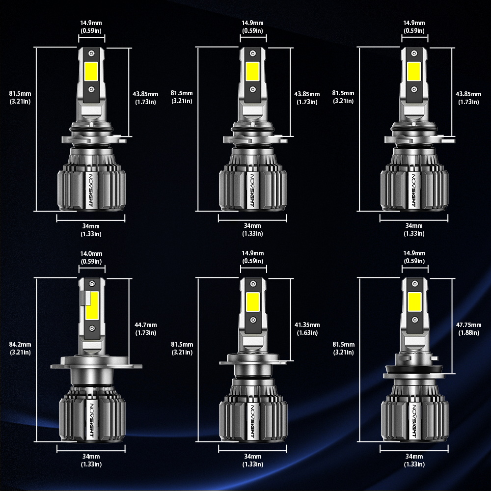 【จัดส่งในท้องถิ่น】ใหม่ล่าสุด Novsight N74 หลอดไฟหน้ารถ LED 9005 9006 ...