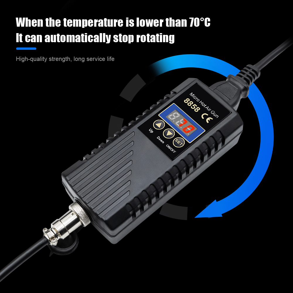JCD 8858 750w/220v เครื่องบัดกรีดิจิทัล SMD 100-500℃(212-932℉) สถานีบัดกรีปืนลมร้อน | Shopee ...