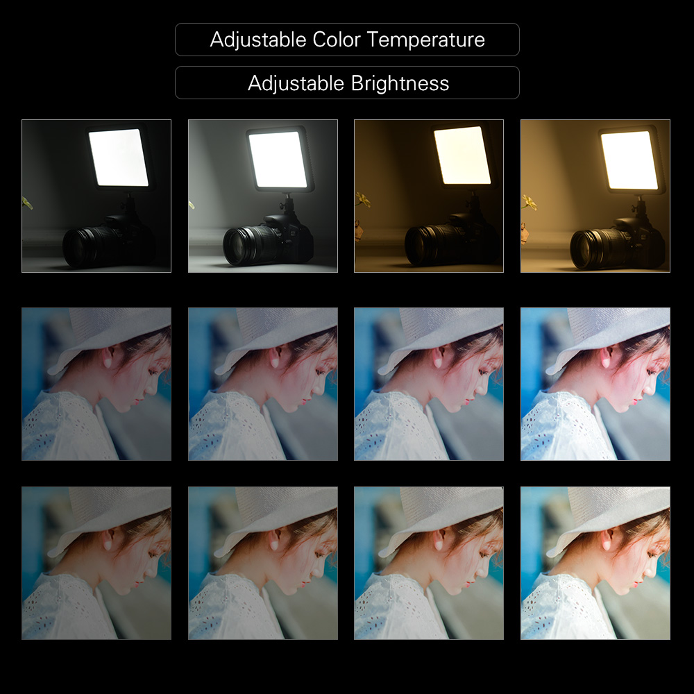 Andoer WY-160C LED Video Light Panel Photography Fill-in Lamp 3300K ...
