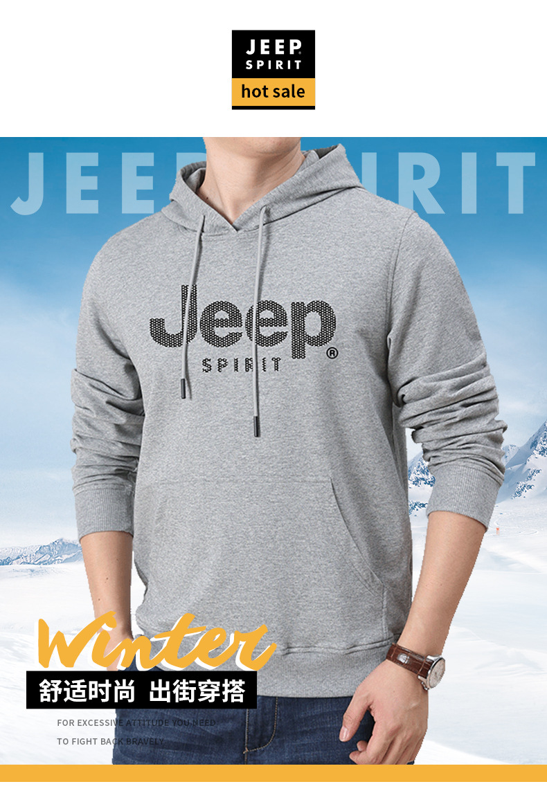 JEEP SPIRIT 1941 ESTD ใหม่ เสื้อกันหนาวลําลอง มีฮู้ด สีพื้น | Shopee ...