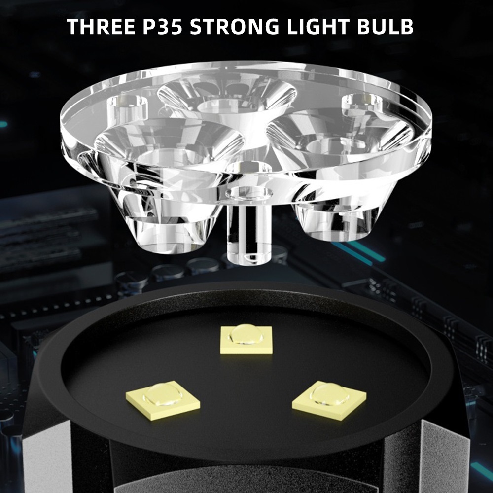 Alonefire Super Bright 3x P35 ไฟฉาย LED กันน้ําอเนกประสงค์แบบพกพา Drop ...