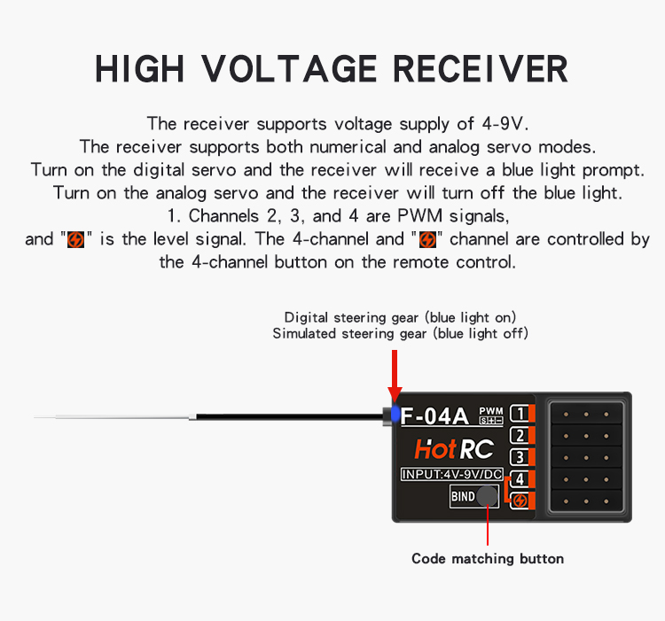 Hotrc CT-6A CT-4A 6Ch 4CH 2.4GHz ระบบวิทยุส่งสัญญาณ รีโมตคอนโทรล พร้อมตัวรับสัญญาณ F-06A F-04A ...