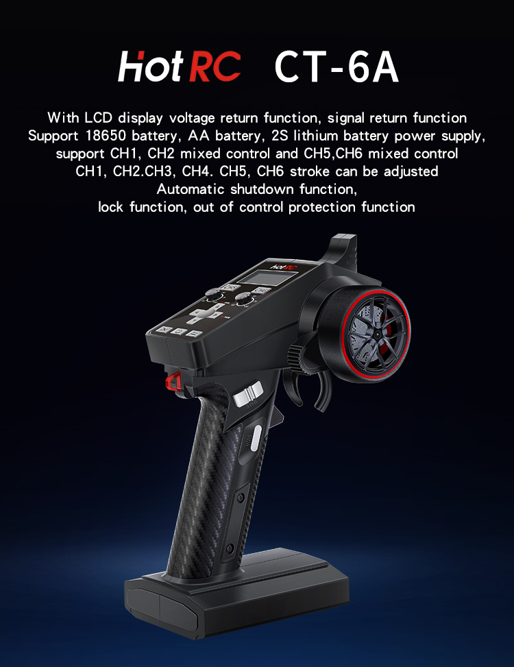 Hotrc CT-6A CT-4A 6Ch 4CH 2.4GHz ระบบวิทยุส่งสัญญาณ รีโมตคอนโทรล พร้อมตัวรับสัญญาณ F-06A F-04A ...