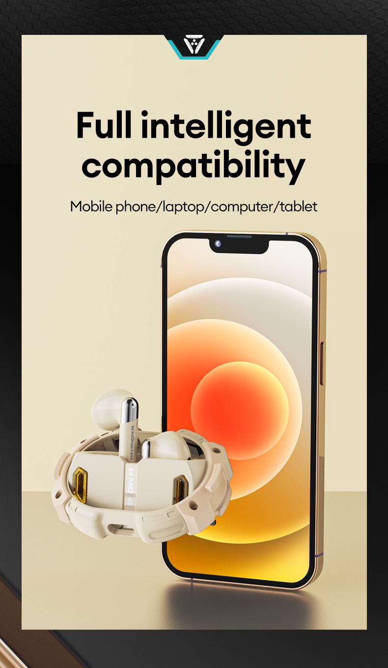 Monster XKT10 PRO หูฟังสเตอริโอ บลูทูธ 5.3 ความจุเยอะ HD | Shopee Thailand