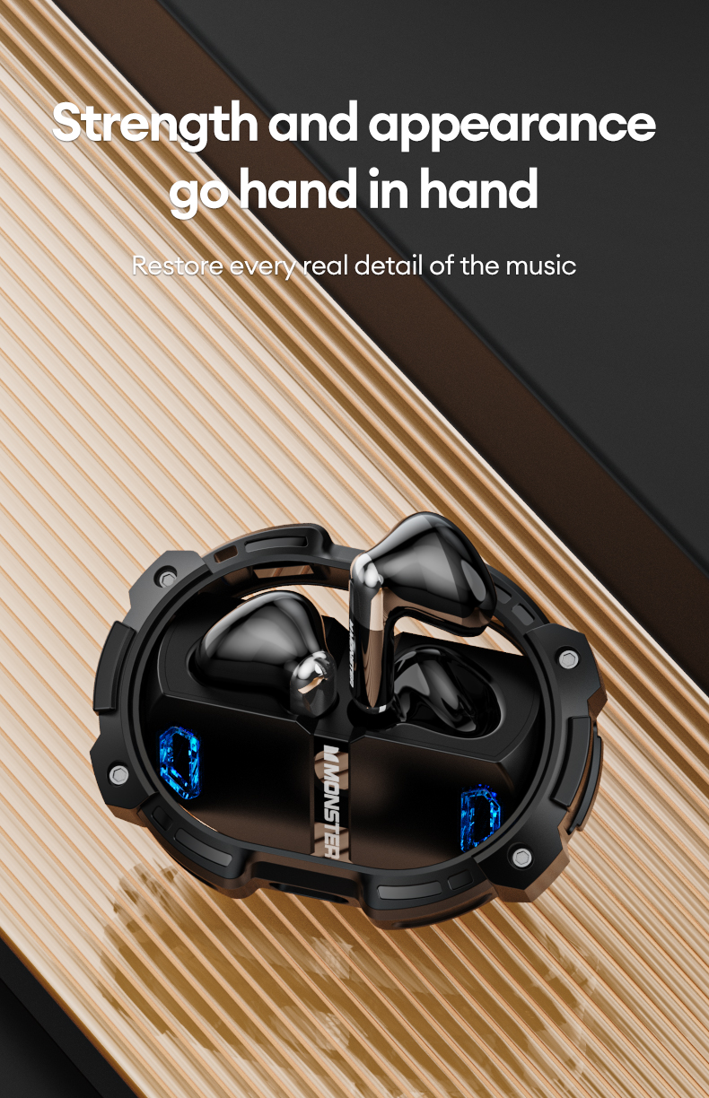 Monster XKT10 PRO หูฟังสเตอริโอ บลูทูธ 5.3 ความจุเยอะ HD | Shopee Thailand