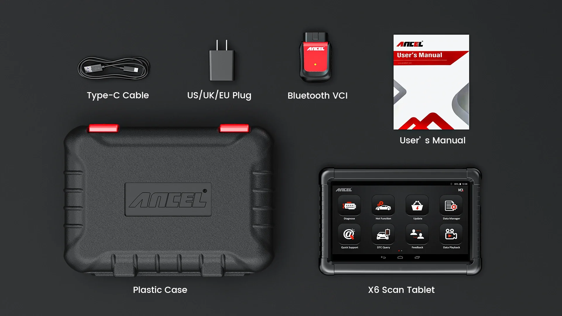 ANCEL X6 OE-Level Obd2 Bluetooth Obd2 Scanner เครื่องสแกนรถยนต์ สแกน ...
