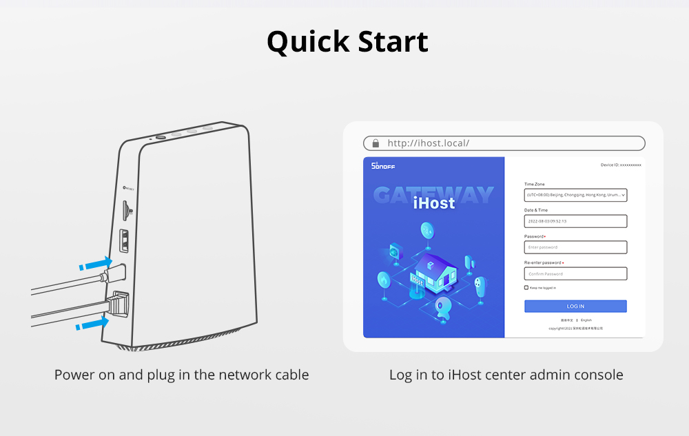 Sonoff iHost Smart Home Hub Zigbee Gateway หลายโหมด Wifi LAN รีโมทคอนโทรลไร้สายอัตโนมัติ สําหรับ ...