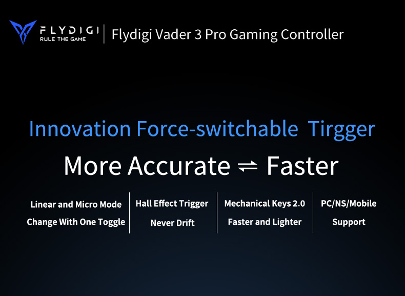 Flydigi Vader 3/3 Pro ตัวควบคุมเกม แบบโหมดคู่ หกแกน รองรับ PC/NS/Mobile ...