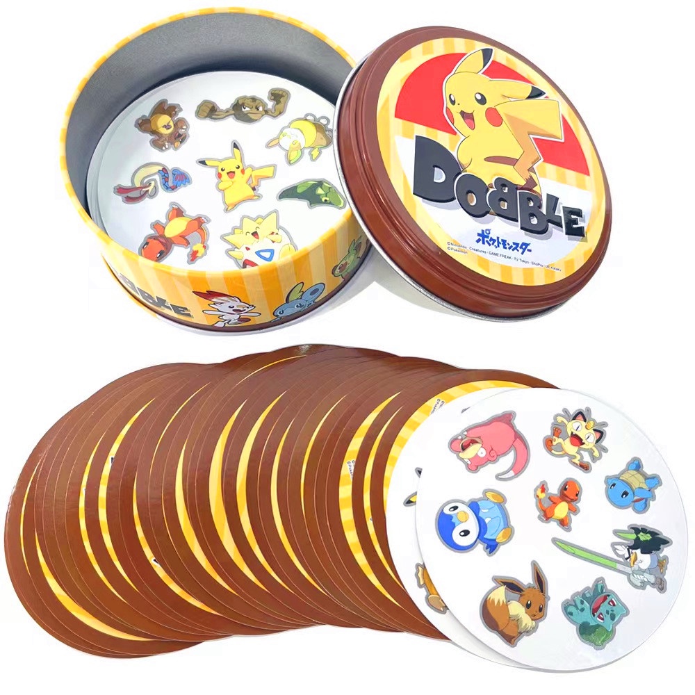55 ชิ้น Spot It Double Game การ์ด ปิกาจูโซลิแทร์ เกมจับคู่ครอบครัว ของ ...
