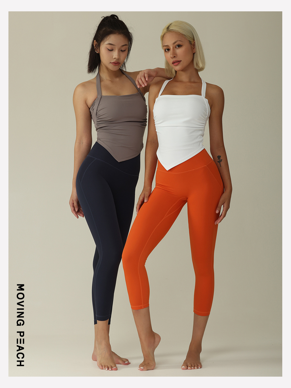 Moving Peach กางเกงเลกกิ้ง เอวสูง เป็นมิตรกับผิวหนัง พร้อมกระเป๋าซ่อน ...