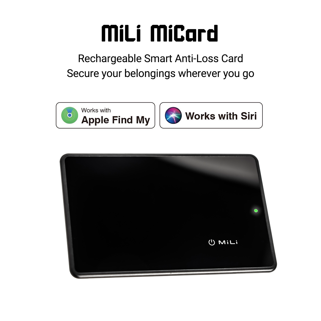 MiLi MiCard การ์ดป้องกันการสูญหายอัจฉริยะ ระยะ 30-50 ม. รองรับ NFC และการชาร์จแบบไร้สาย ทํางาน ...