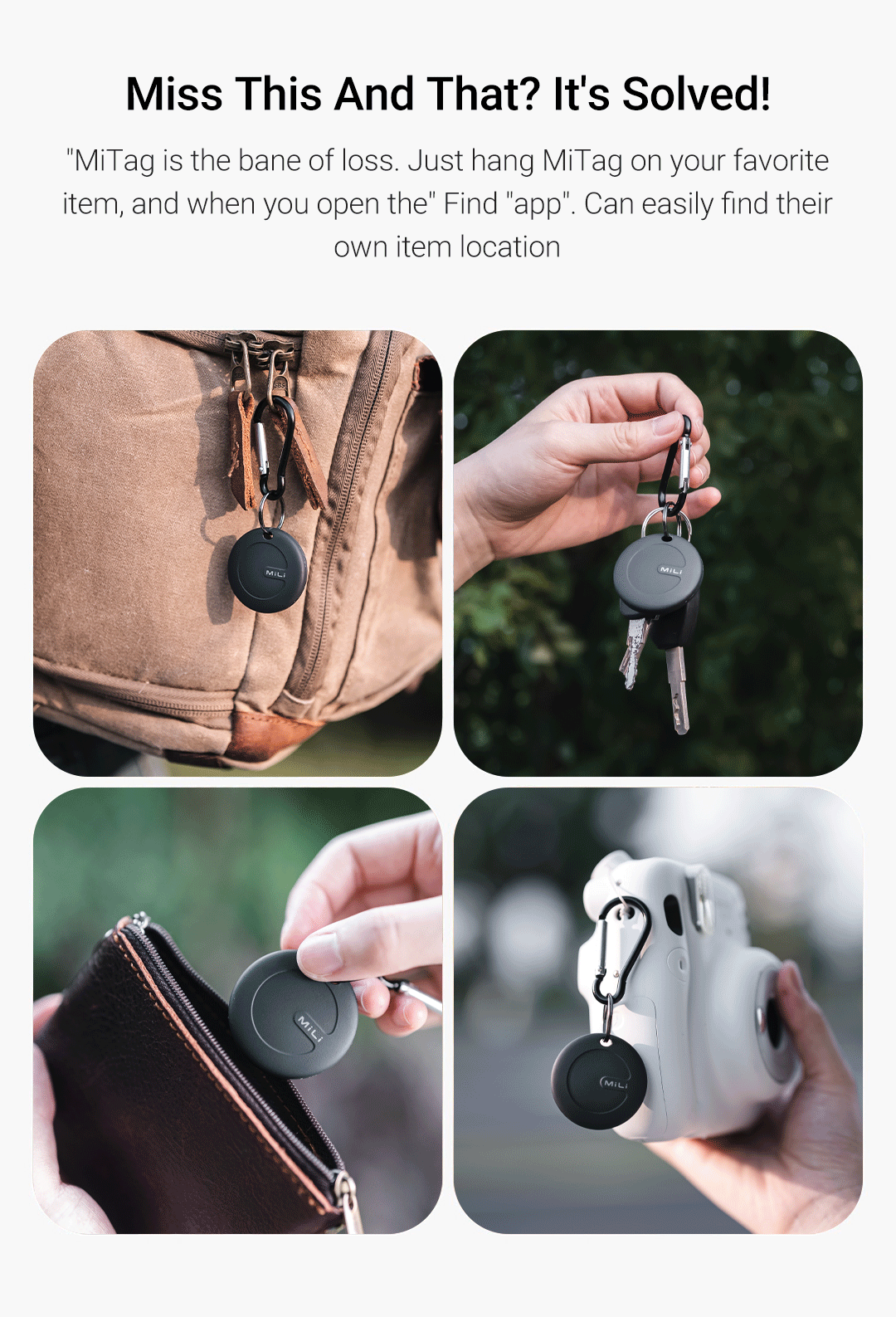 Mili Mitag/Lifetag ตัวติดตามบลูทูธคีย์ Finder และตัวระบุตําแหน่งสัตว์ ...