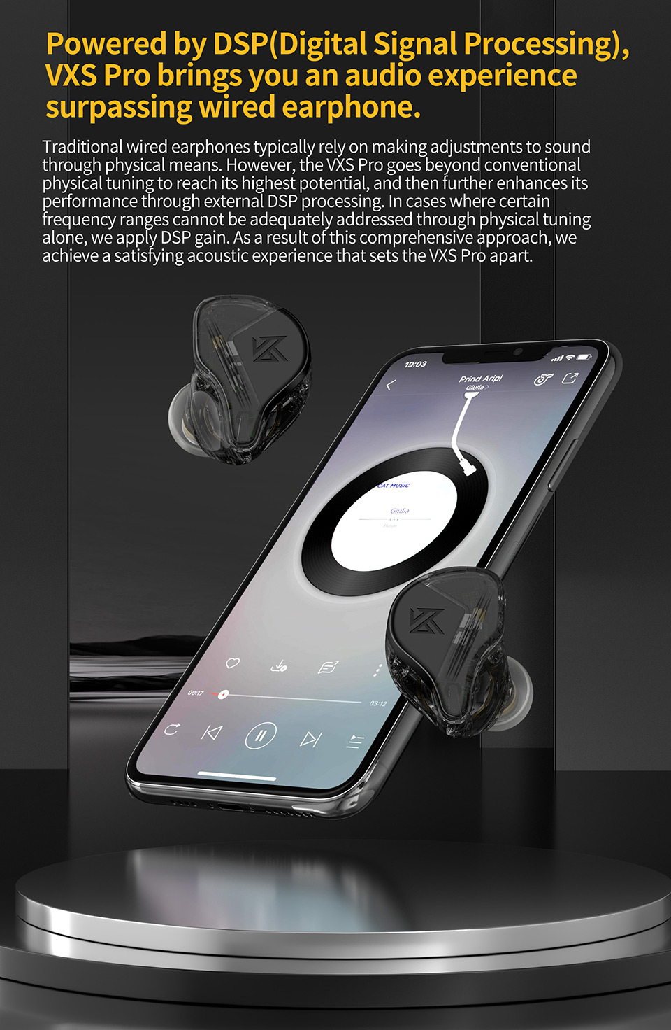 Kz VXS Pro TWS หูฟังบลูทูธไร้สาย 5.3 HiFi ควบคุมสัมผัส ตัดเสียงรบกวน สําหรับเล่นเกม | Shopee ...