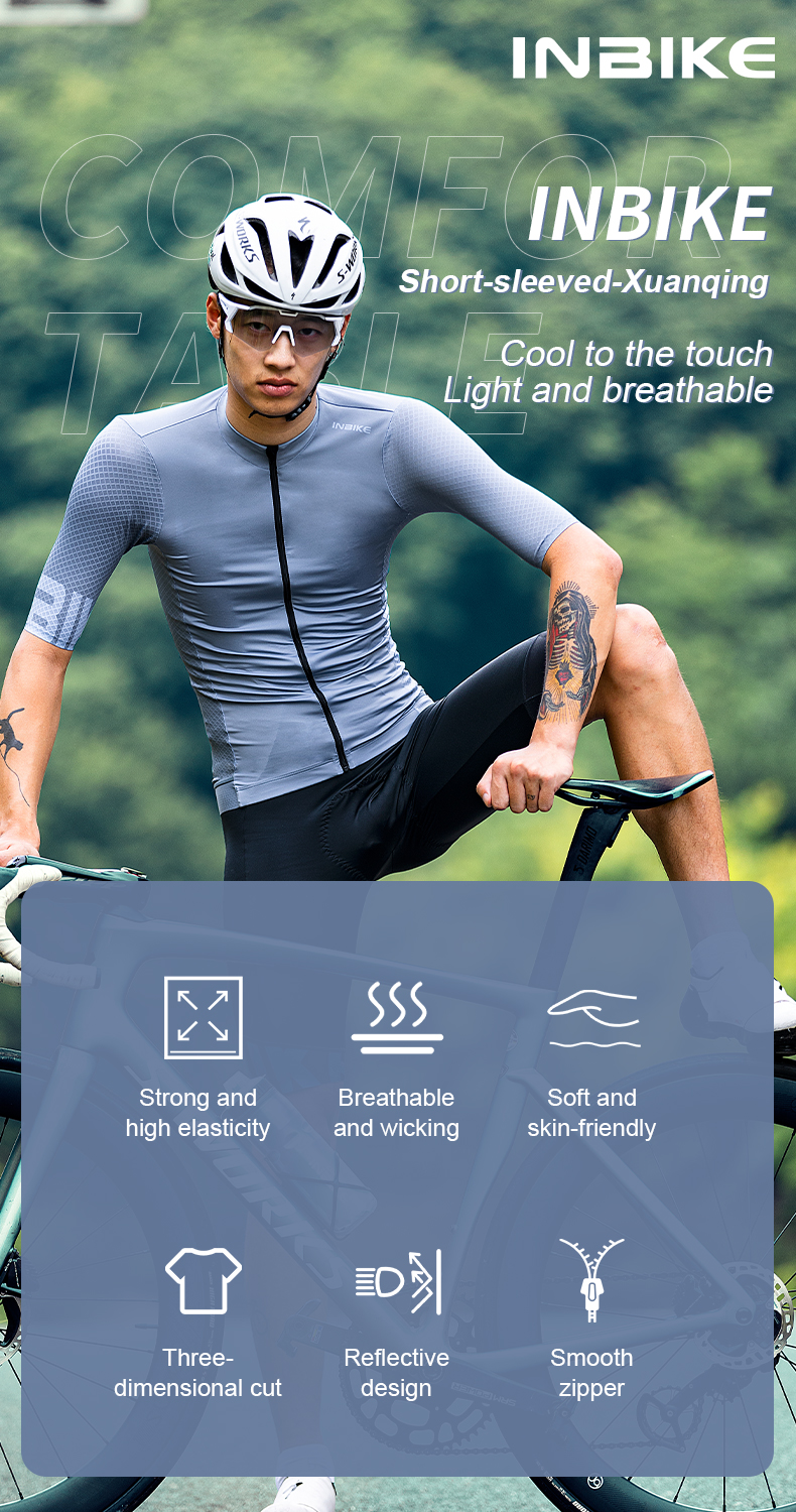 INBIKE เสื้อกีฬาแขนสั้น ลายจักรยานเสือภูเขา แฟชั่นฤดูร้อน สําหรับผู้ชาย | Shopee Thailand