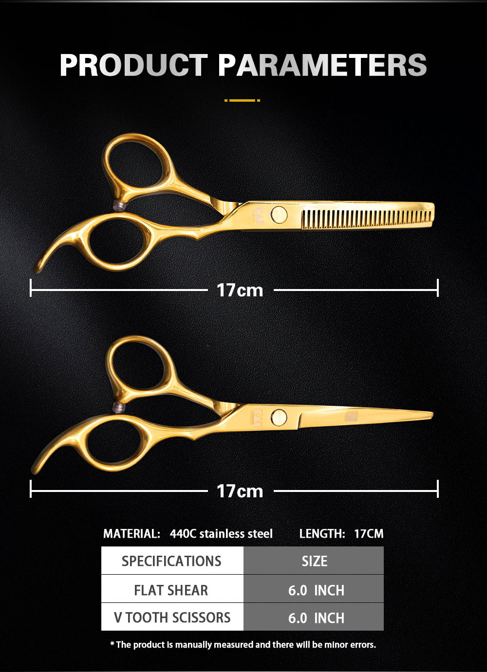 Kasho Japan 440C กรรไกรตัดผม 6 นิ้ว กรรไกรตัดผม แบน + กรรไกรตัดฟัน ...