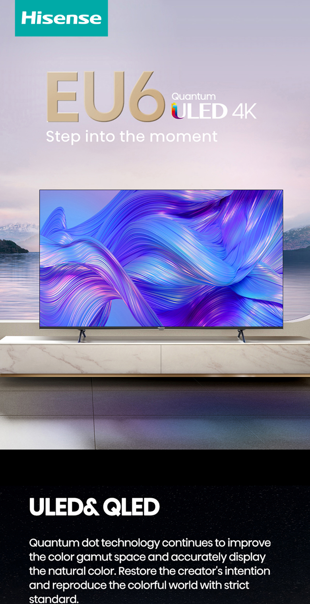 Hisense TV ทีวี 65 นิ้ว รุ่น 65U6H 4K QLED VIDAA U5 Smart TV Netflix ...