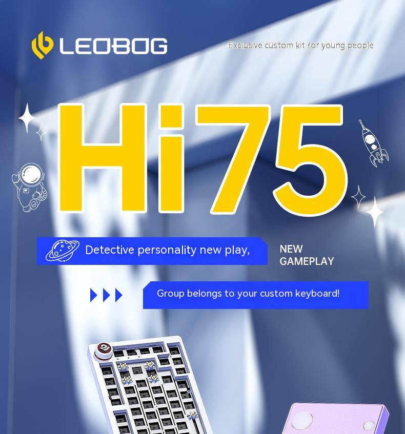 Leobog Hi75 ชุดคีย์บอร์ดอะลูมิเนียม 75% ความล่าช้าต่ํา พร้อมไฟ RGB ...