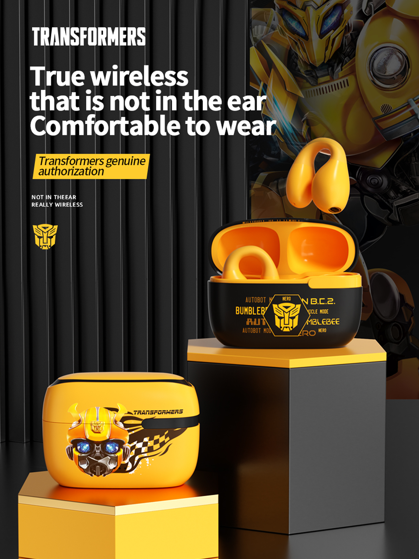 Transformers TF-T05 หูฟังบลูทูธ หูฟังสําหรับเล่นเกม ลดเสียงรบกวน HIFI เสียงสเตอริโอ Bluetooth V5 ...