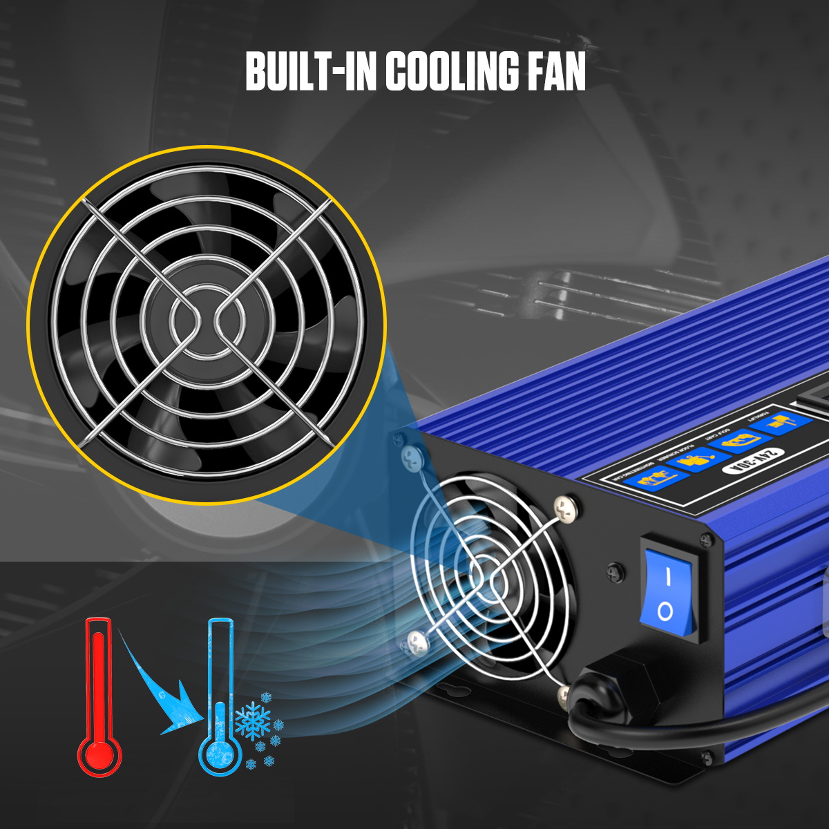 รับประกันสามปี AUTOOL EM160 ที่ชาร์จยกรถ 24V 24V Smart Fast Charger ...