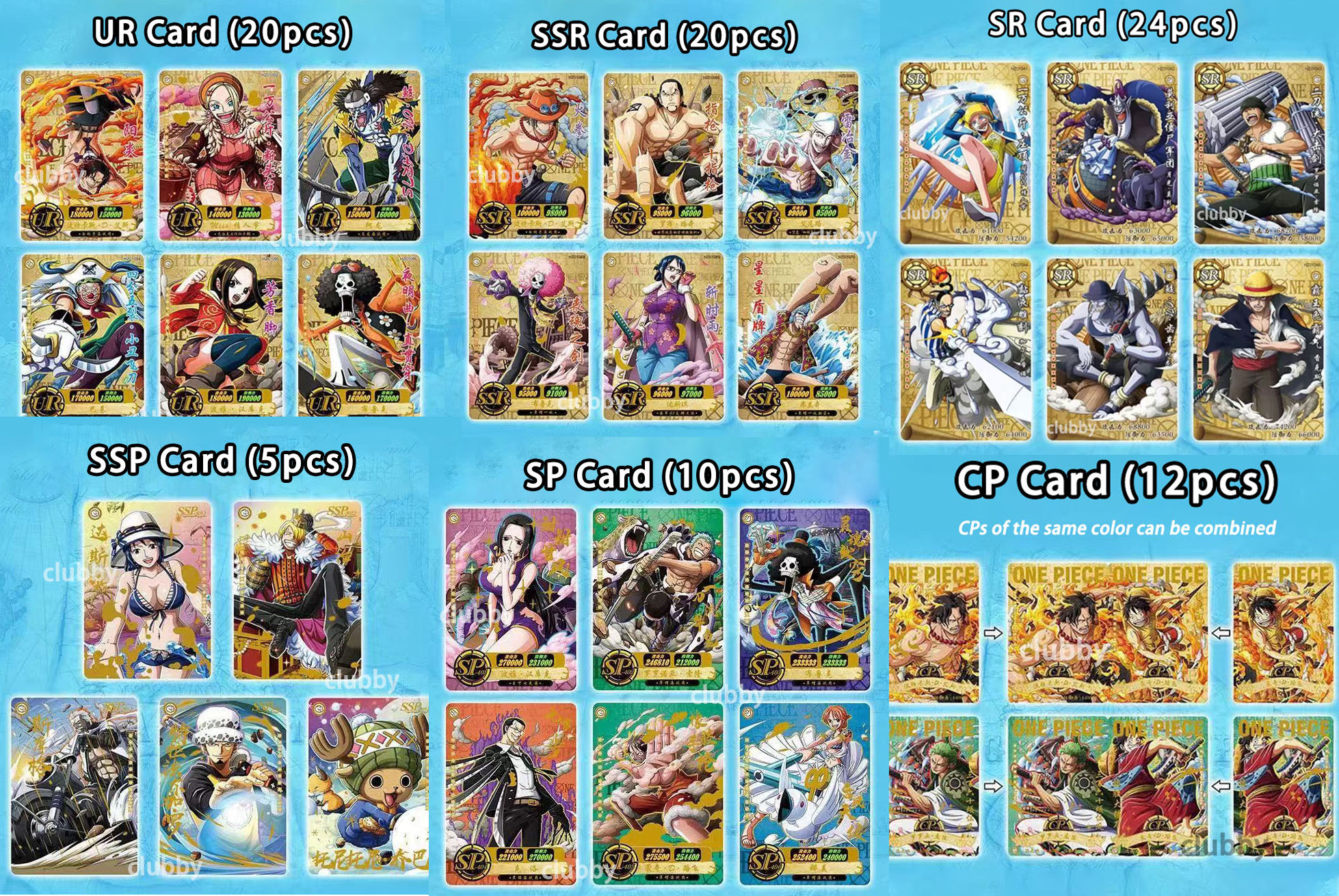 150ชิ้น ลูฟี่ช็อปเปอร์การ์ดชิ้นเดียว Luffy Nami Zoro UR SR SSR SP One Piece Card การ์ดเกมหายาก ...