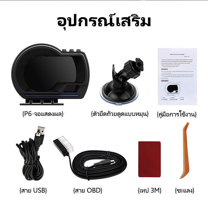 P6 pro OBD2+GPS สมาร์ทเกจ Smart Gauge Digital Meter/Display ของแท้เมนู ...