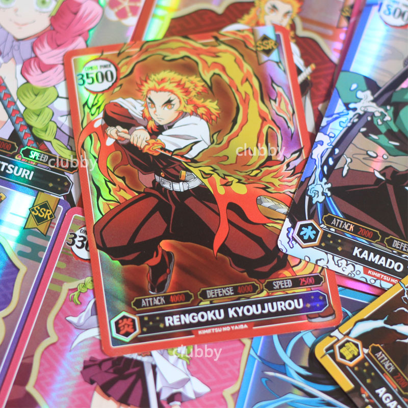 50ชิ้น SSR SR การ์ดดาบพิฆาตอสูรอนิเมะ demon slayer card การ์ดดาบพิฆาต ...