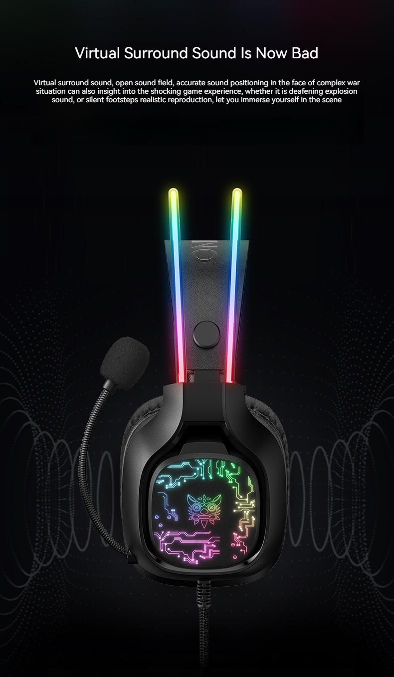 ONIKUMA X22 Gaming Headset RGB Light หูฟังเกมมิ่ง หูฟังคอม หูฟัง Stereo ...