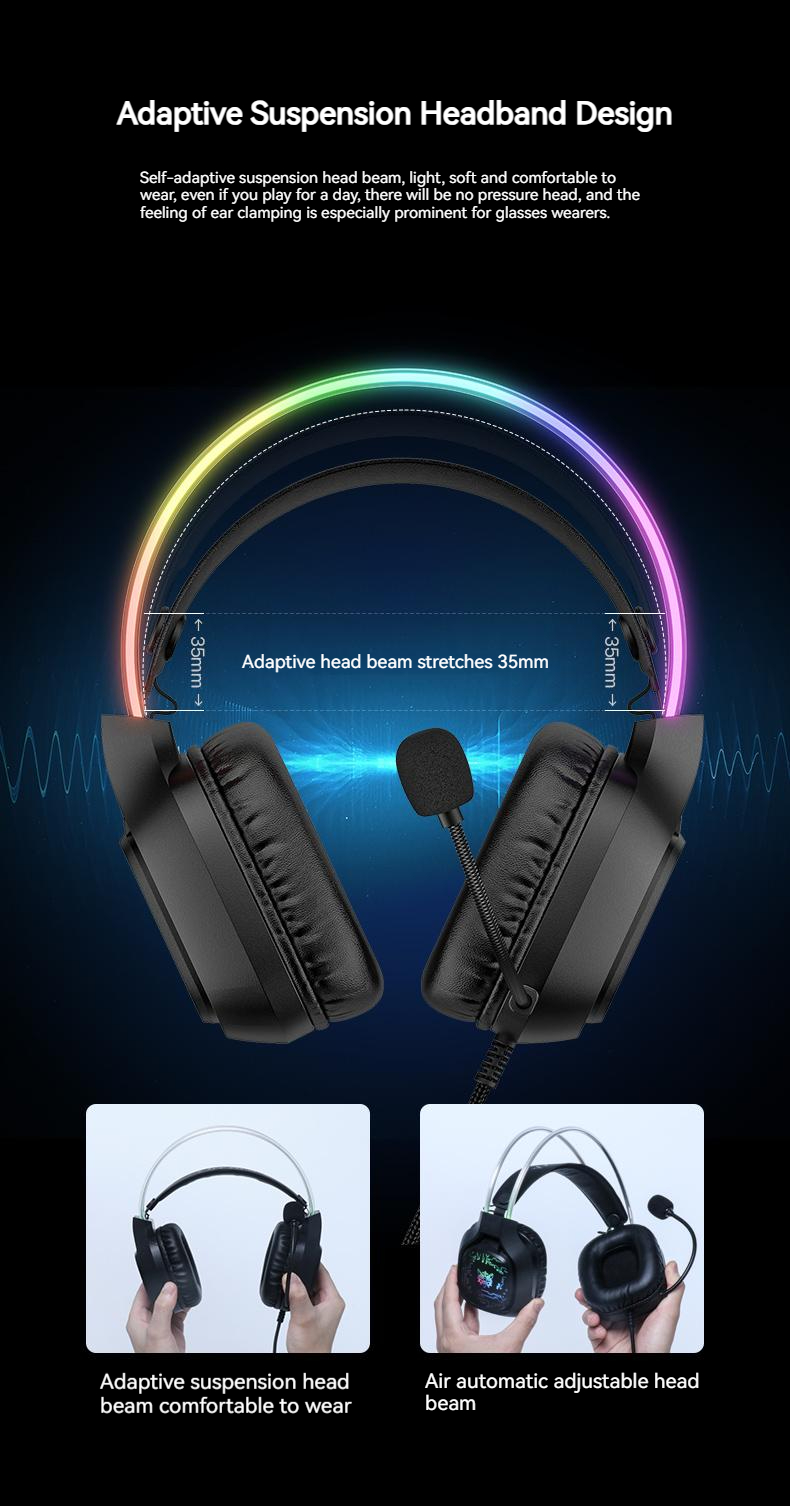 ONIKUMA X22 Gaming Headset RGB Light หูฟังเกมมิ่ง หูฟังคอม หูฟัง Stereo ...