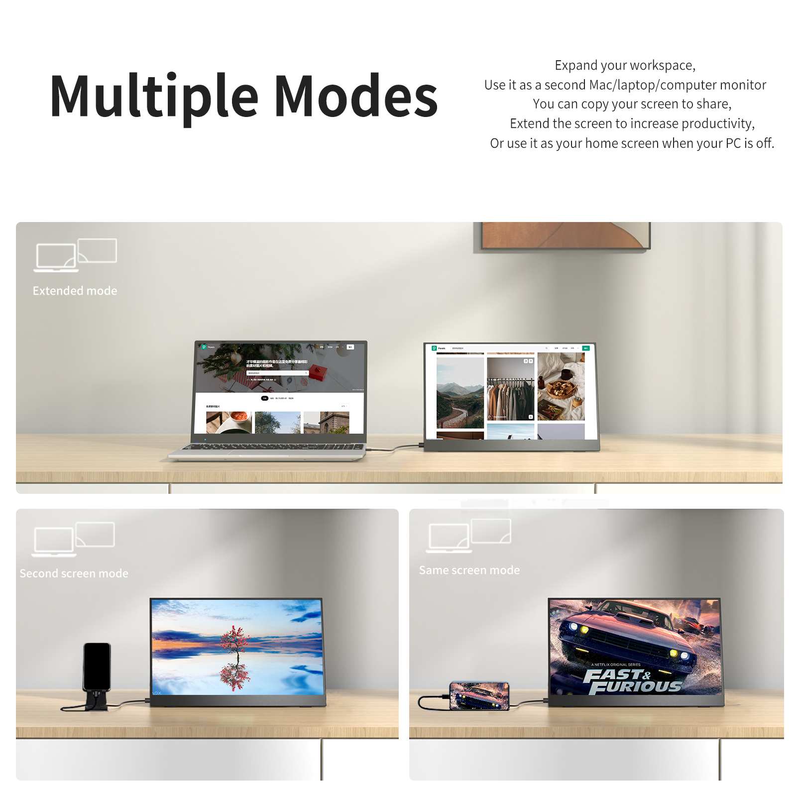 Beex 15.6 นิ้ว 144Hz มอนิเตอร์ แบบพกพา Full HD IPS 1080P IP พร้อมลําโพง ...