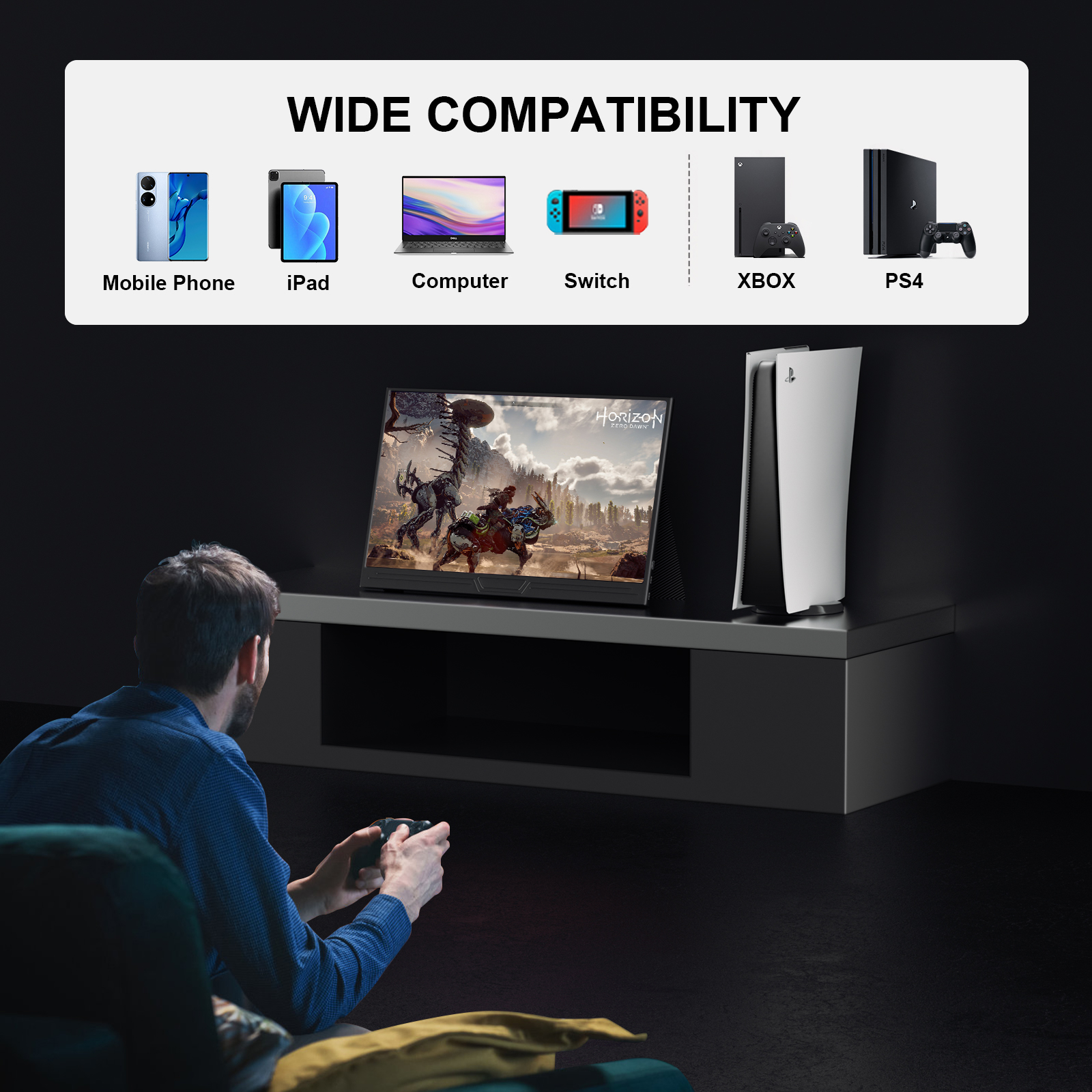 Beex 15.6 นิ้ว 144Hz มอนิเตอร์ แบบพกพา Full HD IPS 1080P IP พร้อมลําโพง ...