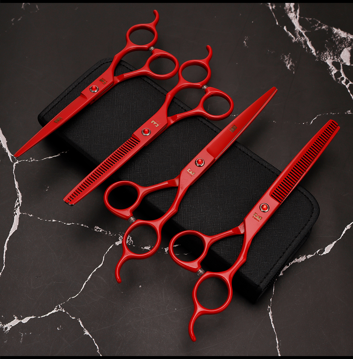 จุด#Kasho ญี ่ ปุ ่ น 440C Salon กรรไกรตัดผม 6.5/7 นิ ้ วกรรไกรตัดผมแบน ...