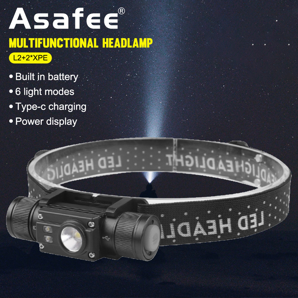 Asafee SY5840 42 43 ไฟหน้า LED 500LM L2 XPE XTE COB T6 หรี่แสงได้ ชาร์จ ...