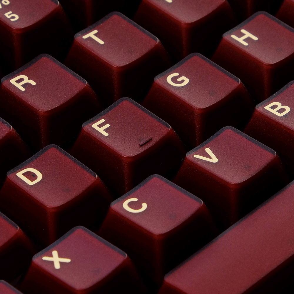 Pyga wine red keycaps cherry profile No pad area Doubleshot ABS ...