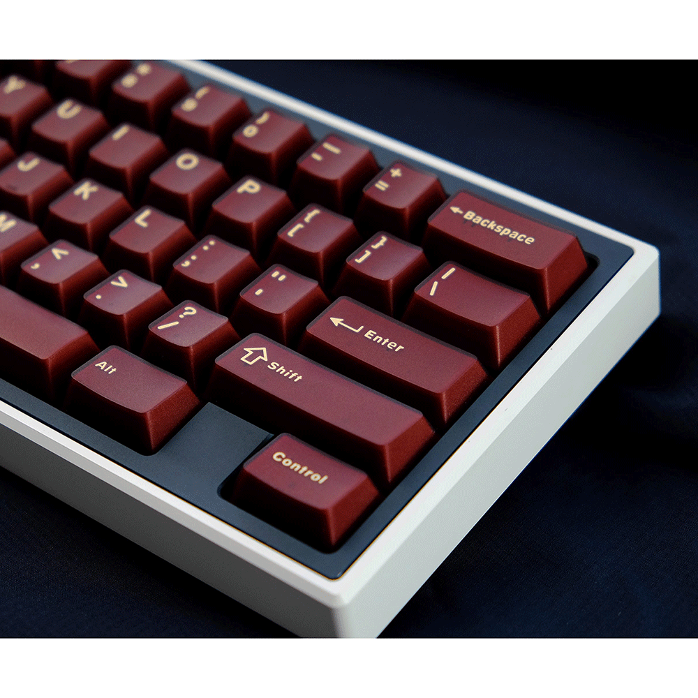 Pyga wine red keycaps cherry profile No pad area Doubleshot ABS ...