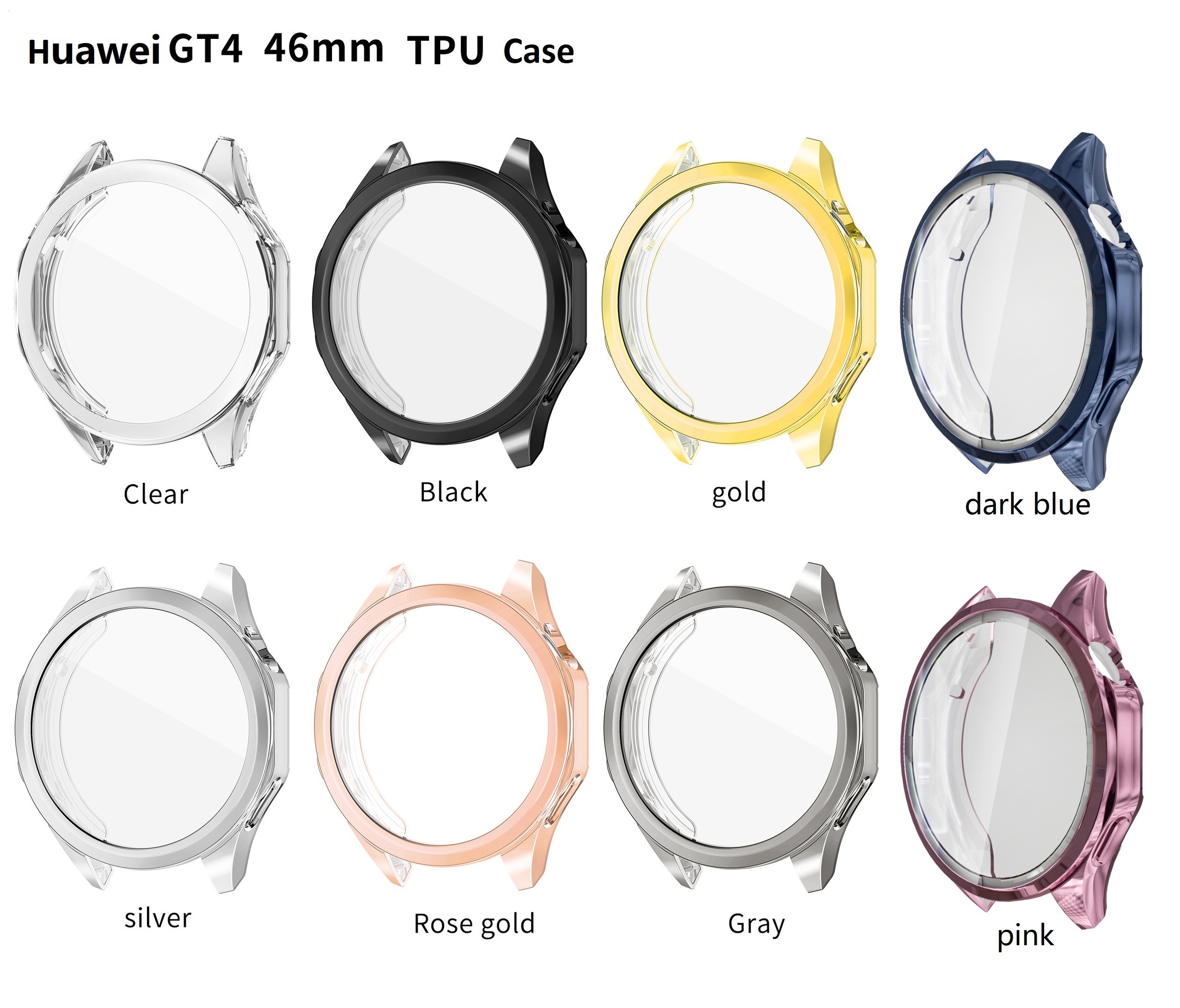 เคส TPU huawei watch gt 4 เคส นิ่ม ป้องกันเต็มจอ สําหรับ เคส Huawei ...