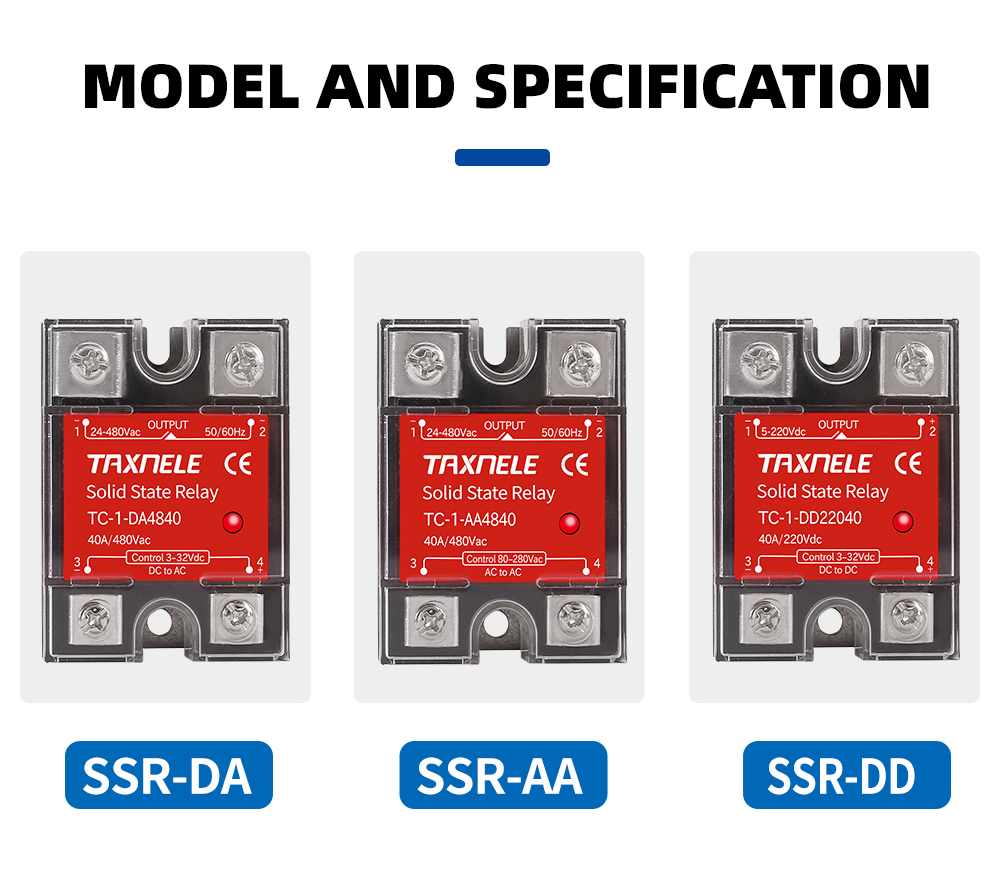 Ssr-25da SSR-40DA SSR-25AA SSR-40AA SSR-40DD SSR 10A 25A 40A DD DA AA Solid State Relay Module ...