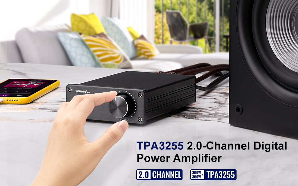 AIYIMA A07 TPA3255 Power Amplifier MIX 300Wx2 HiFi Class D Stereo ...