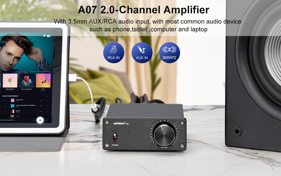 AIYIMA A07 TPA3255 Power Amplifier MIX 300Wx2 HiFi Class D Stereo ...